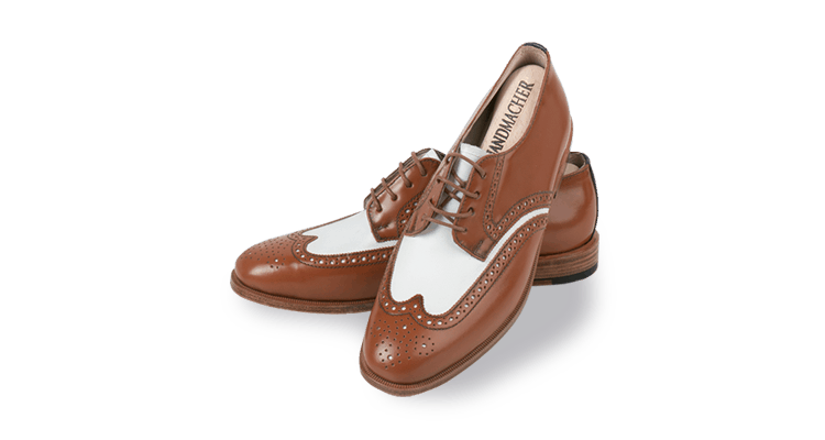 Classic Model 94 Budapester calfskin light brown/white - Reichl Schuhe